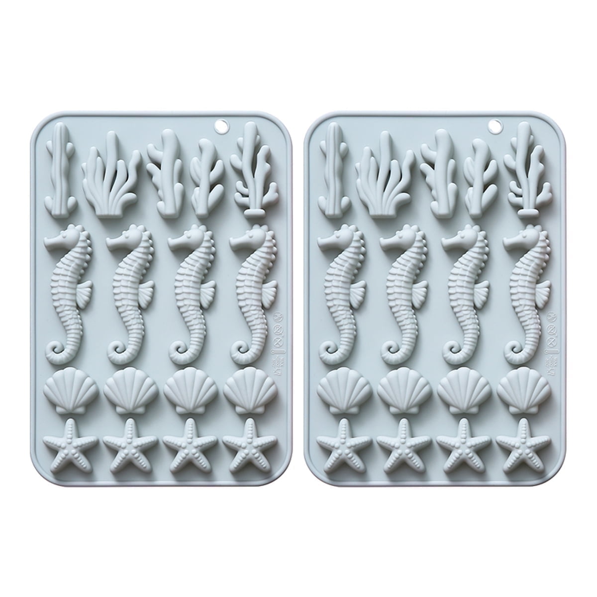 Rekidool Coral, Seahorse, Shell, Starfish Silicone Chocolate Candy Mold ...