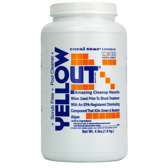 Coral Seas Yellow Out 4 Lb Swimming Pool Chlorine Neutralizer & Shock ...