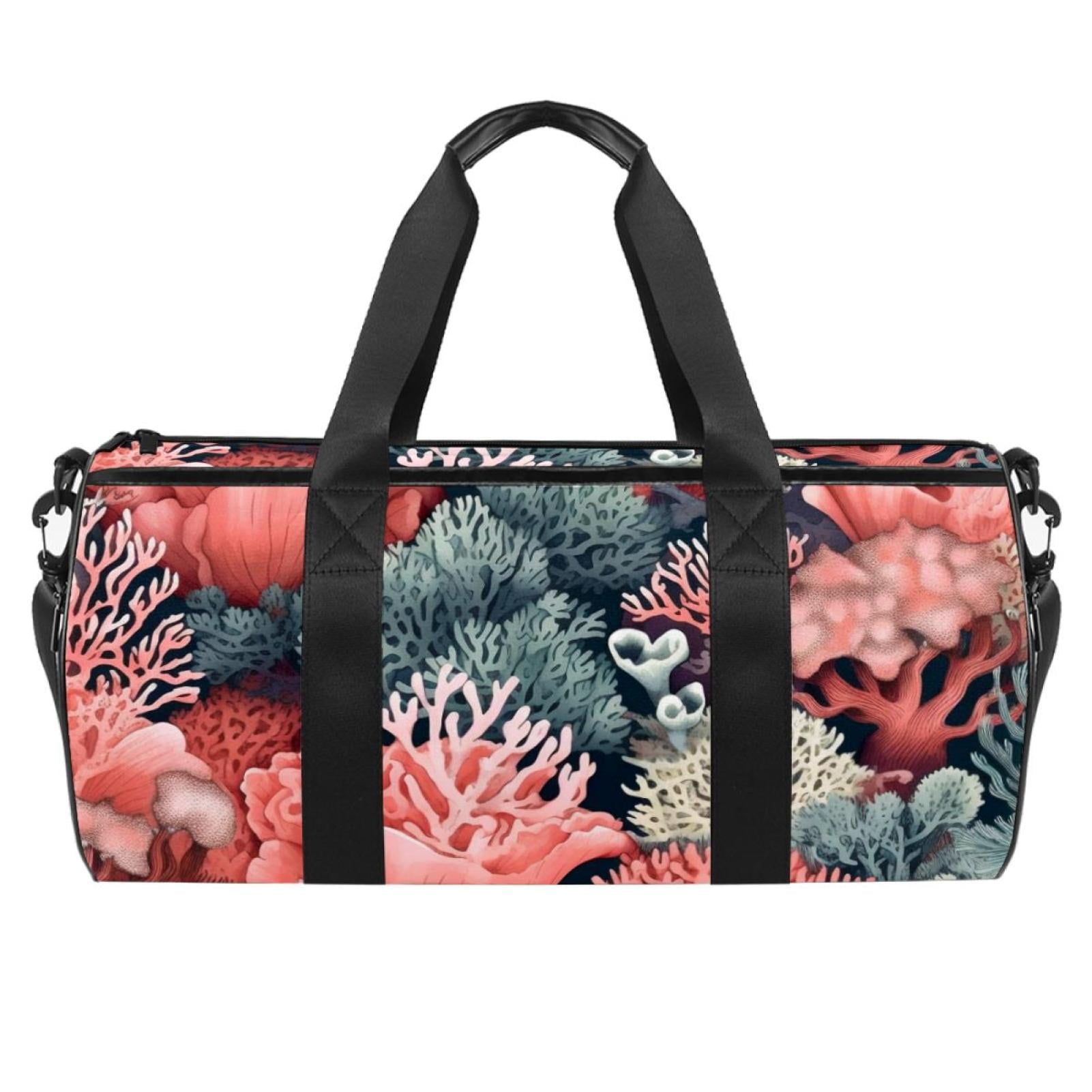 Coral Soccer Bag: Sports Bag with Interior Zipper Pocket and Large ...