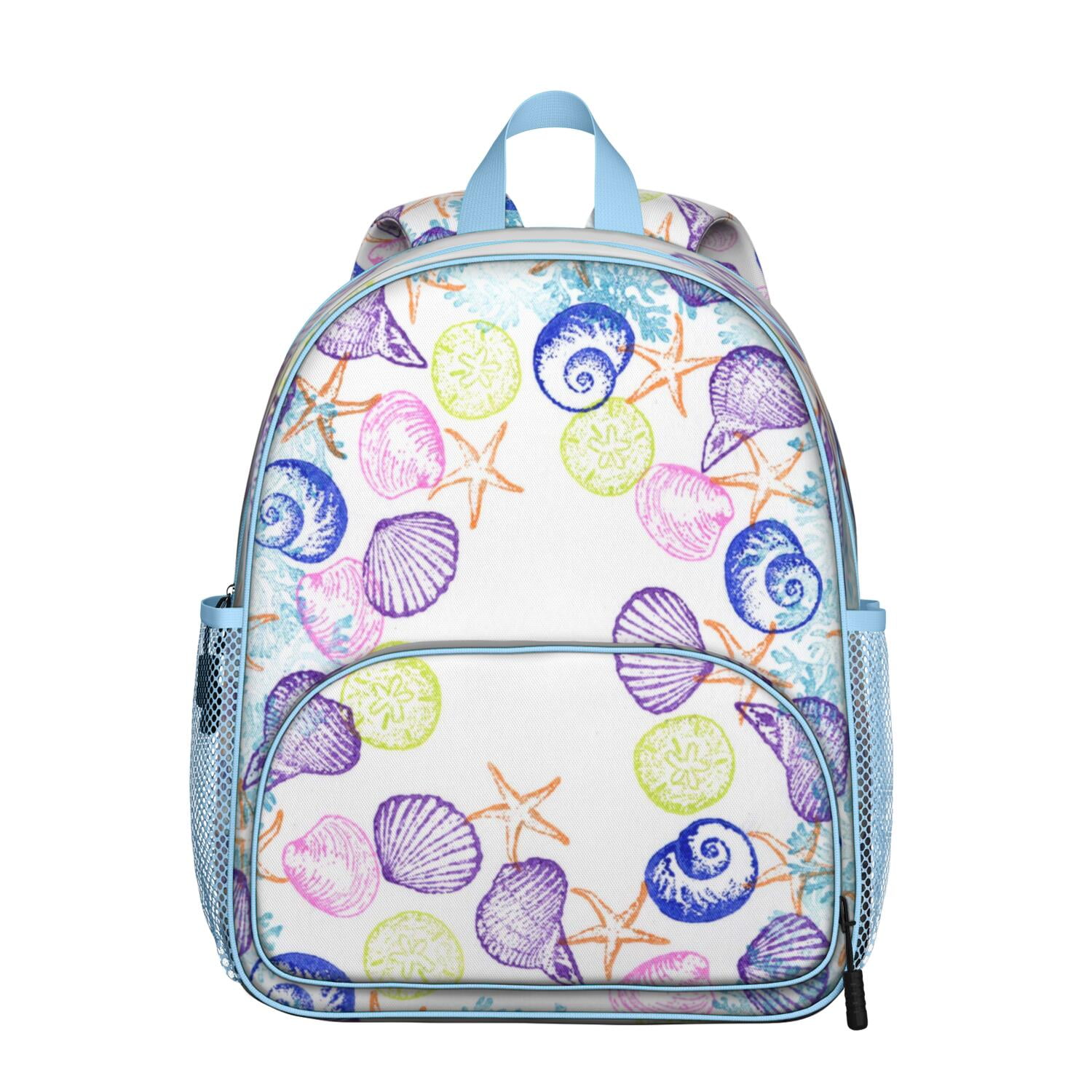Coral Starfish Student Backpack – Beach Seashells Seahorse Fish ...