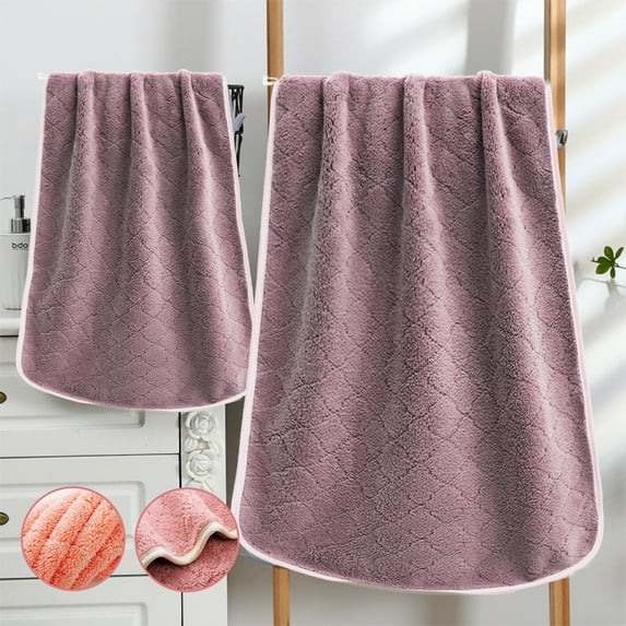 Coral Velvet Absorbent Bath Towels For Adults Face Towel Bath Towel Set ...