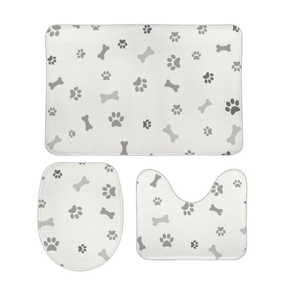 Coral Velvet Floor Mat Three-Piece Set Is Easy To Store Non Slip And ...