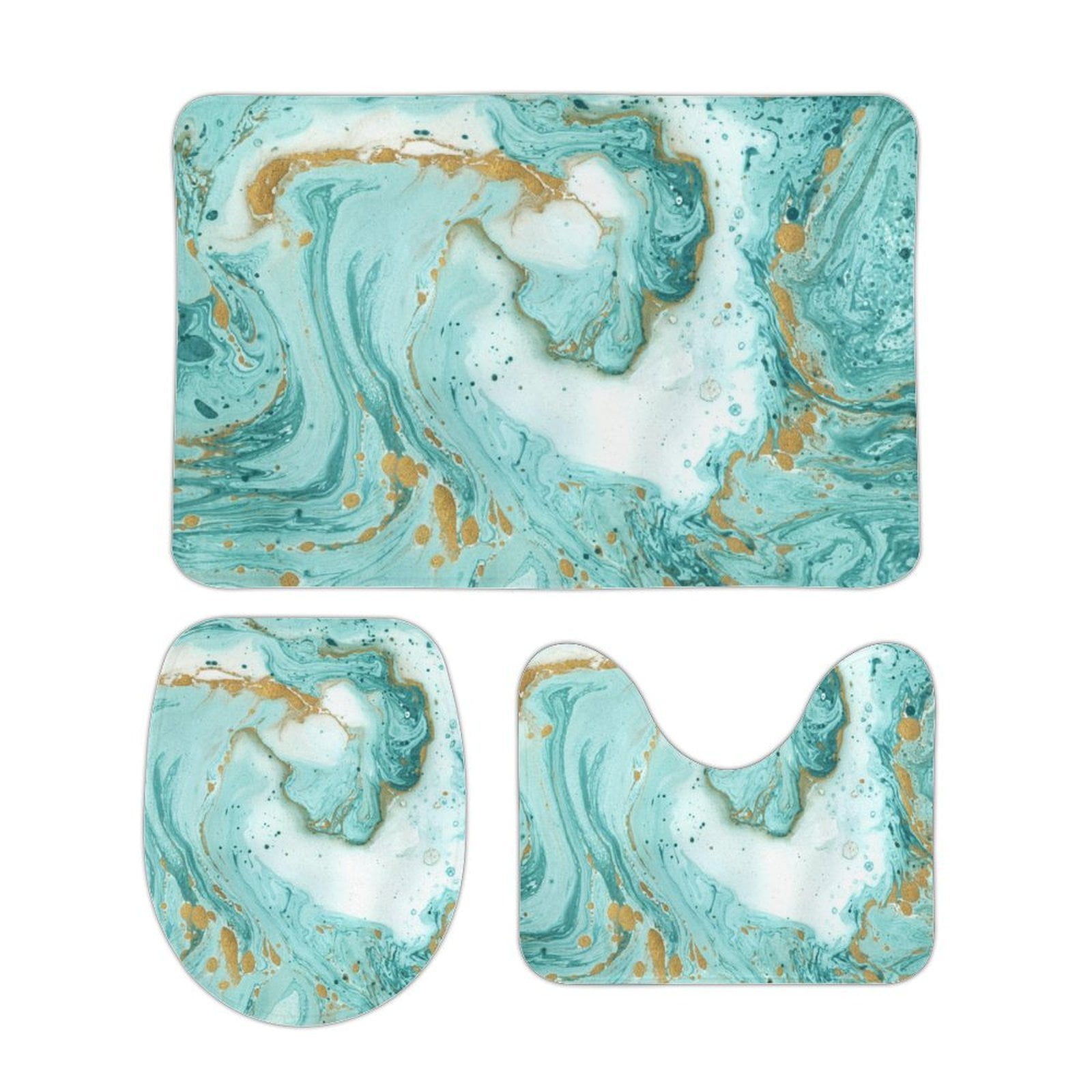 Coral Velvet Floor Mat Three-Piece Set Is Easy To Store Non Slip And ...