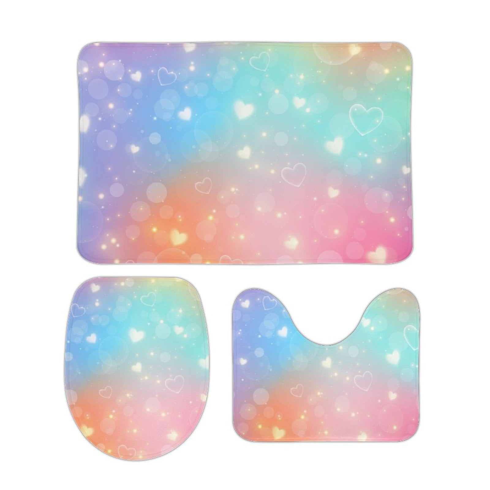 Coral Velvet Floor Mat Three-Piece Set Is Easy To Store Non Slip And ...