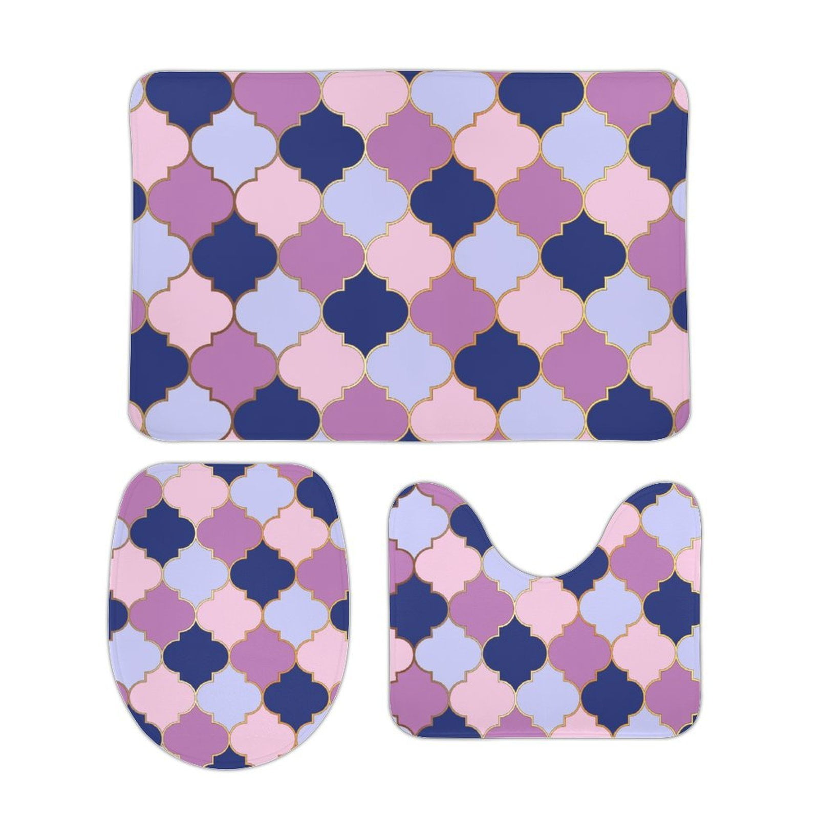 Coral Velvet Floor Mat Three-Piece Set Is Easy To Store Non Slip And ...