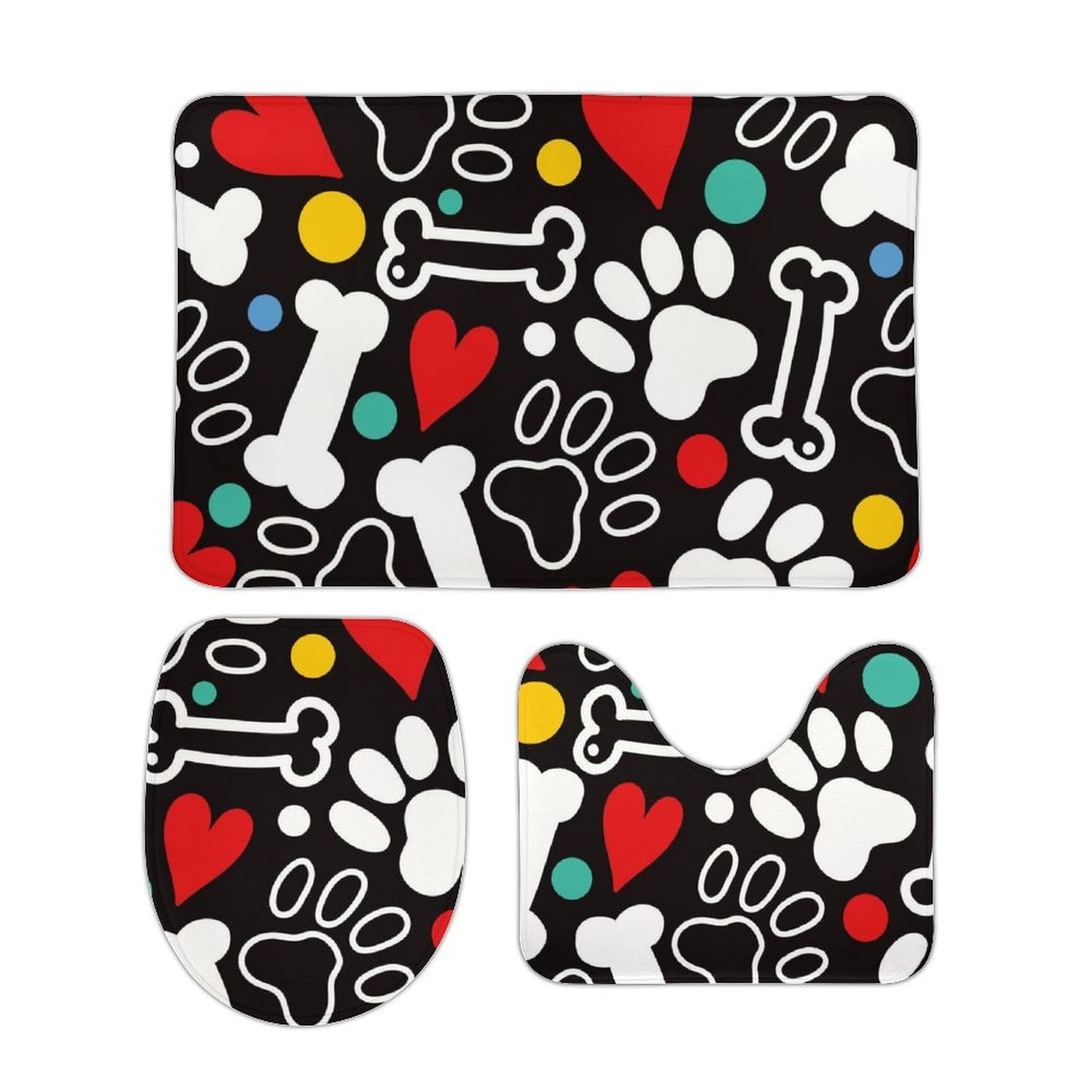 Coral Velvet Floor Mat Three-Piece Set Is Easy To Store Non Slip And ...