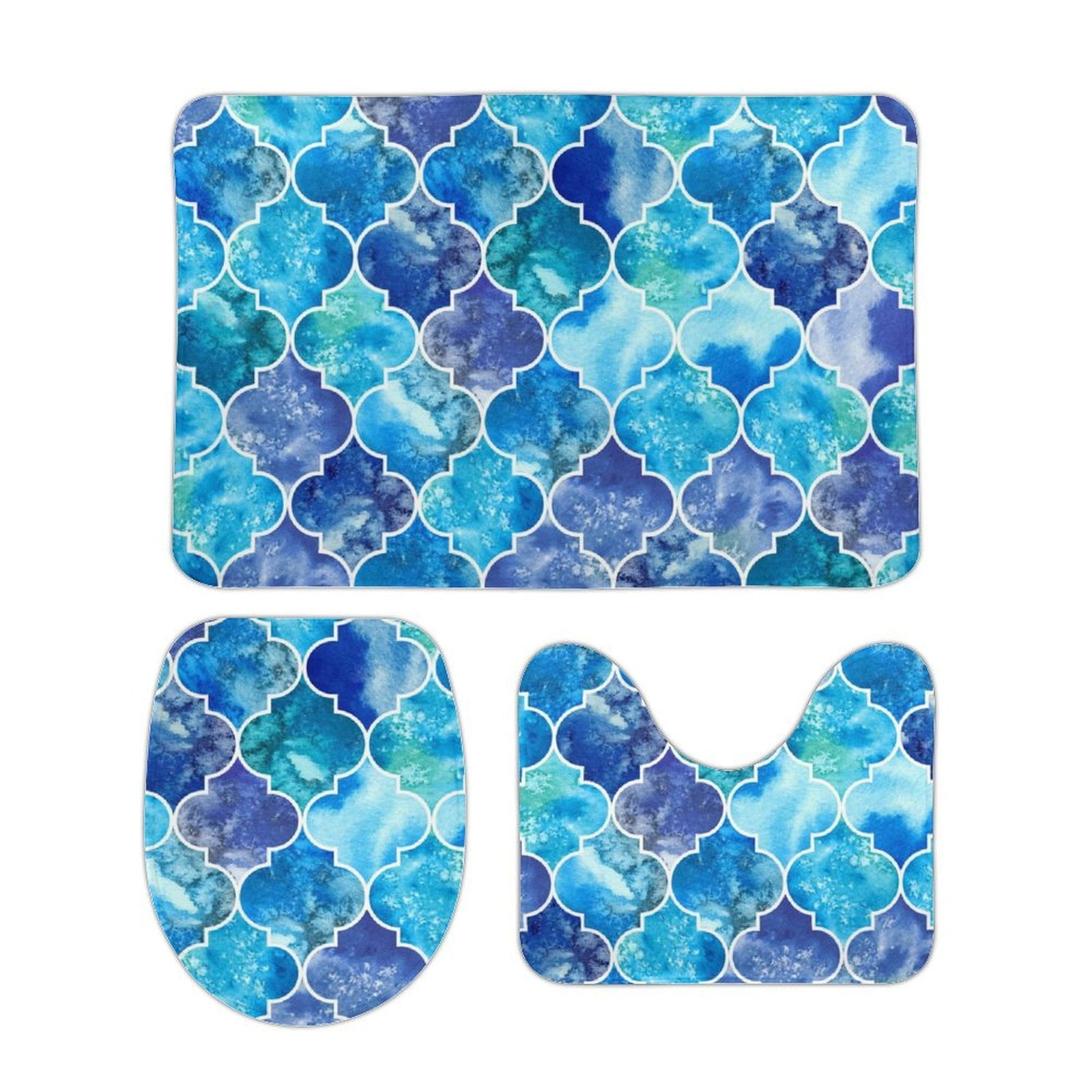 Coral Velvet Floor Mat Three-Piece Set Is Easy To Store Non Slip And ...