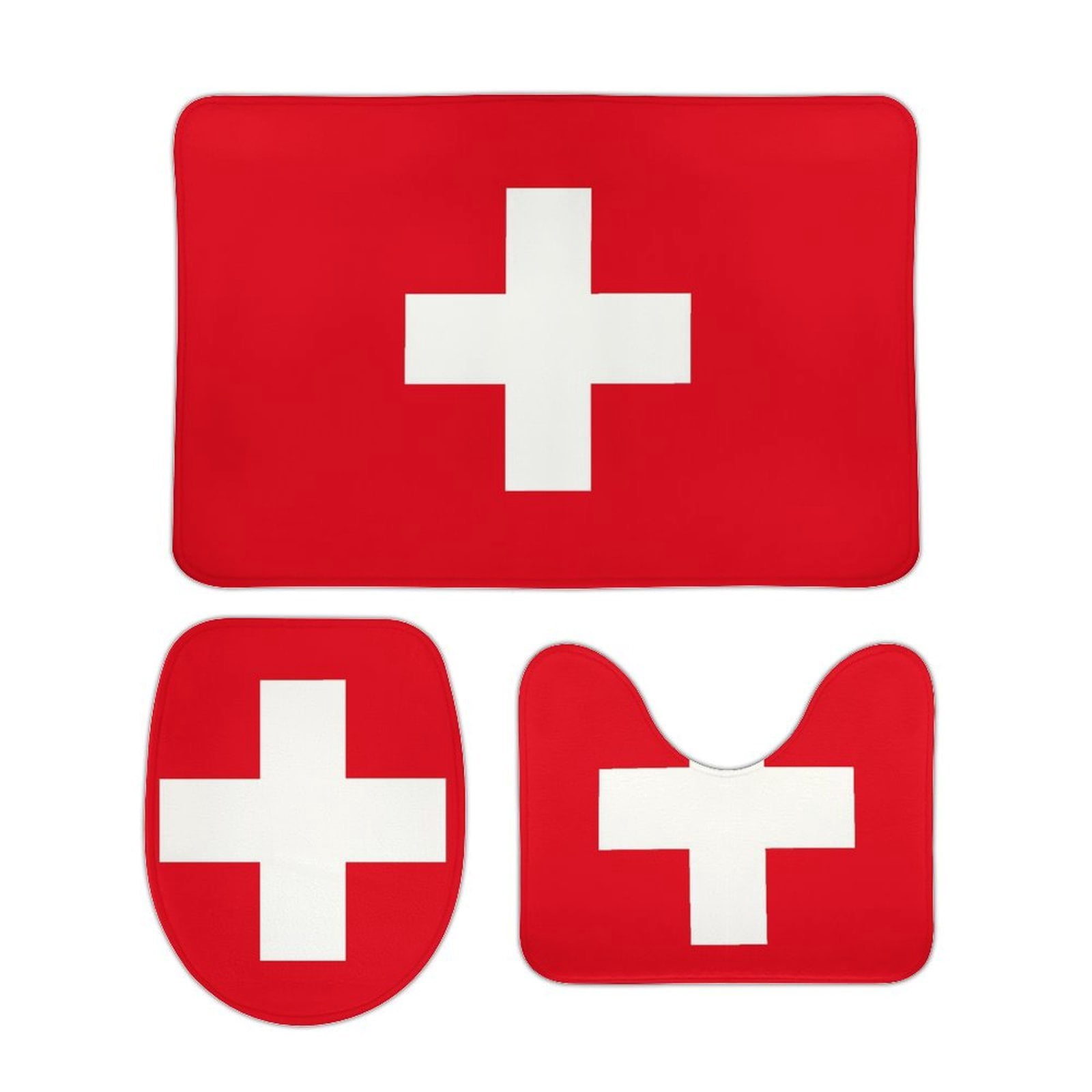 Coral Velvet Floor Mat Three-Piece Set Is Easy To Store Non Slip And ...