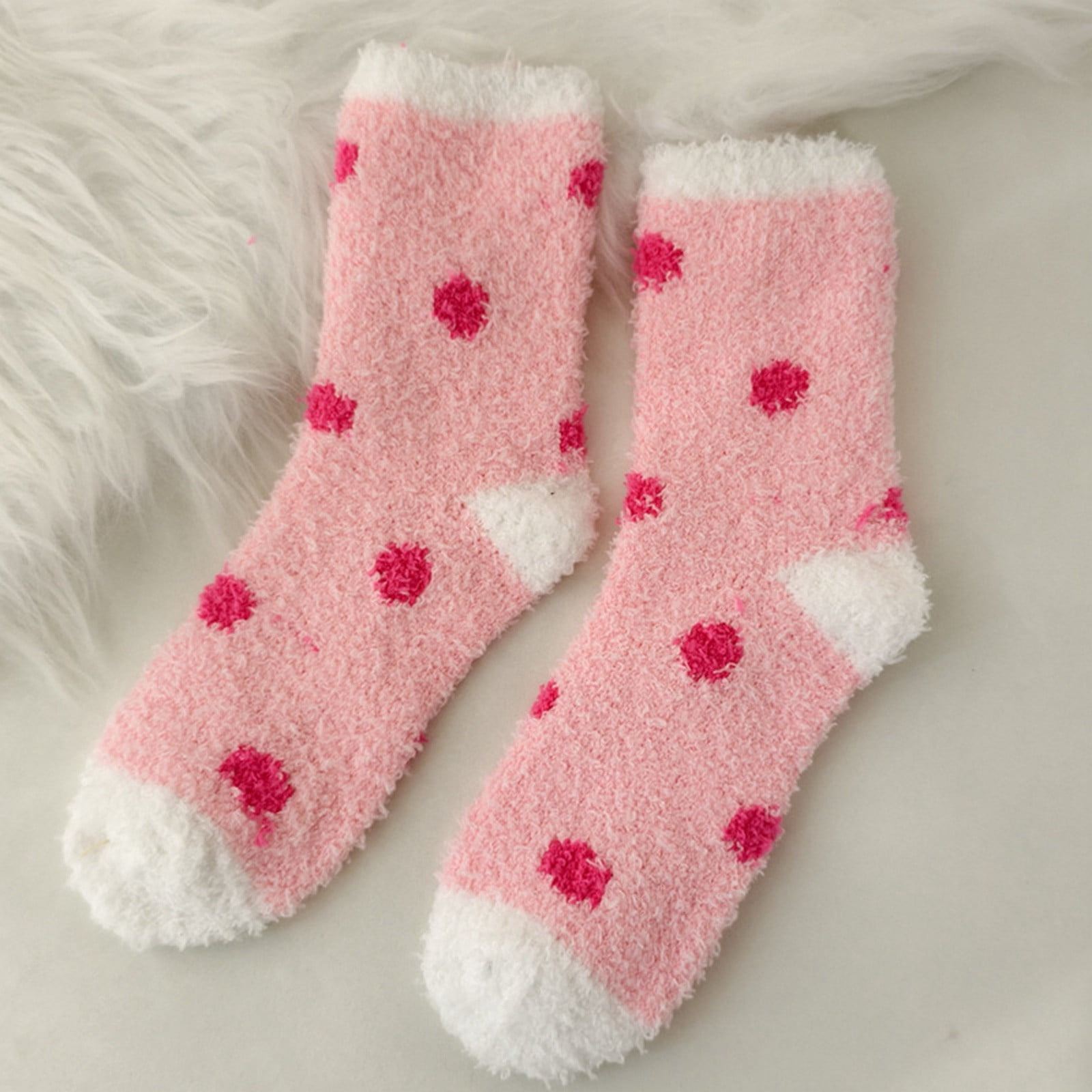 Coral Velvet Socks Do Not Hair Floor Socks Ladies Fall Winter Half ...