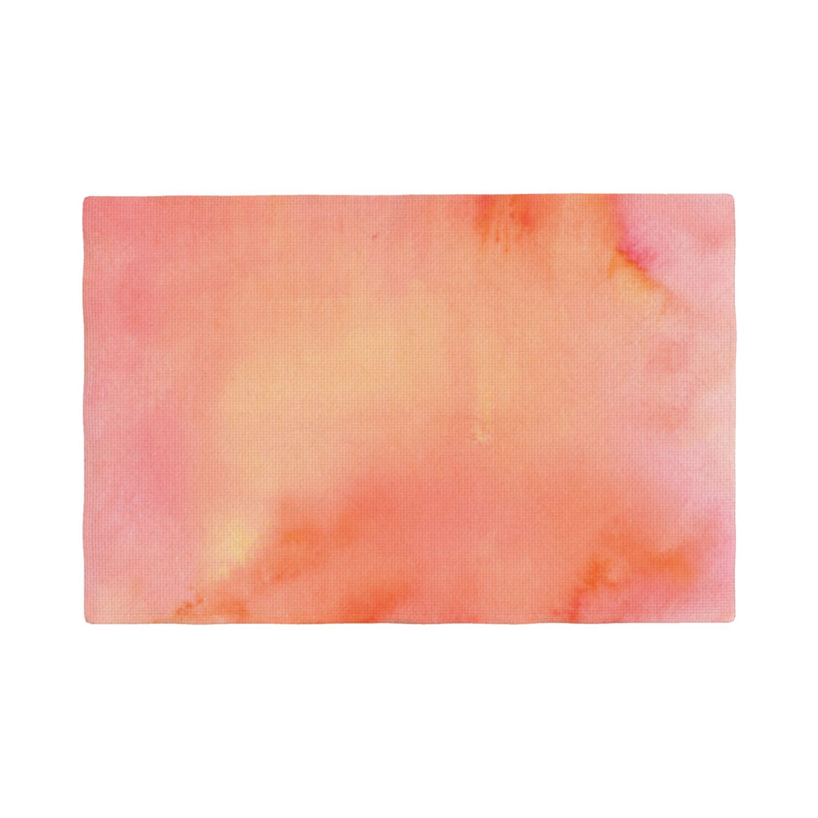 Coral Watercolor Shades Pink Orange, Imitation Linen Placemats Set of 6 ...