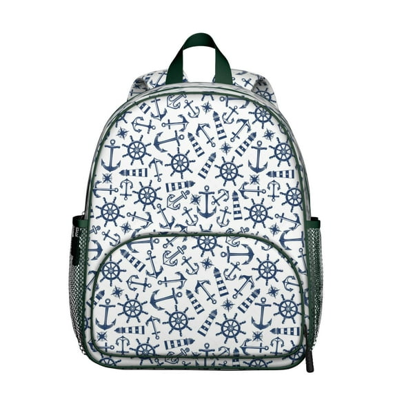 Coral and Tide Nautical Backpack, Seaside Marine Themed Bag for Travel ...