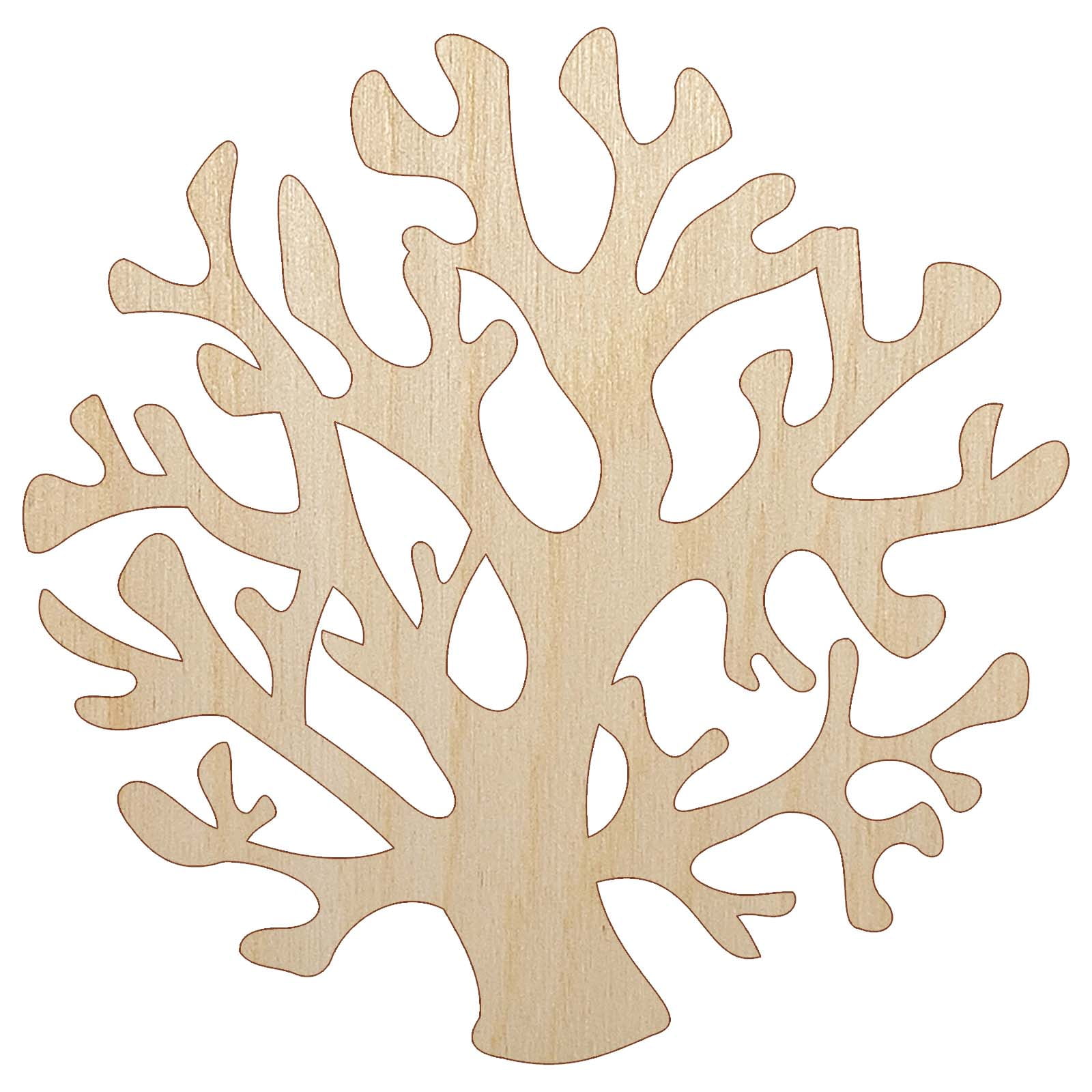 Coral from the Ocean Reef Wood Shape Unfinished Piece Cutout Craft DIY ...