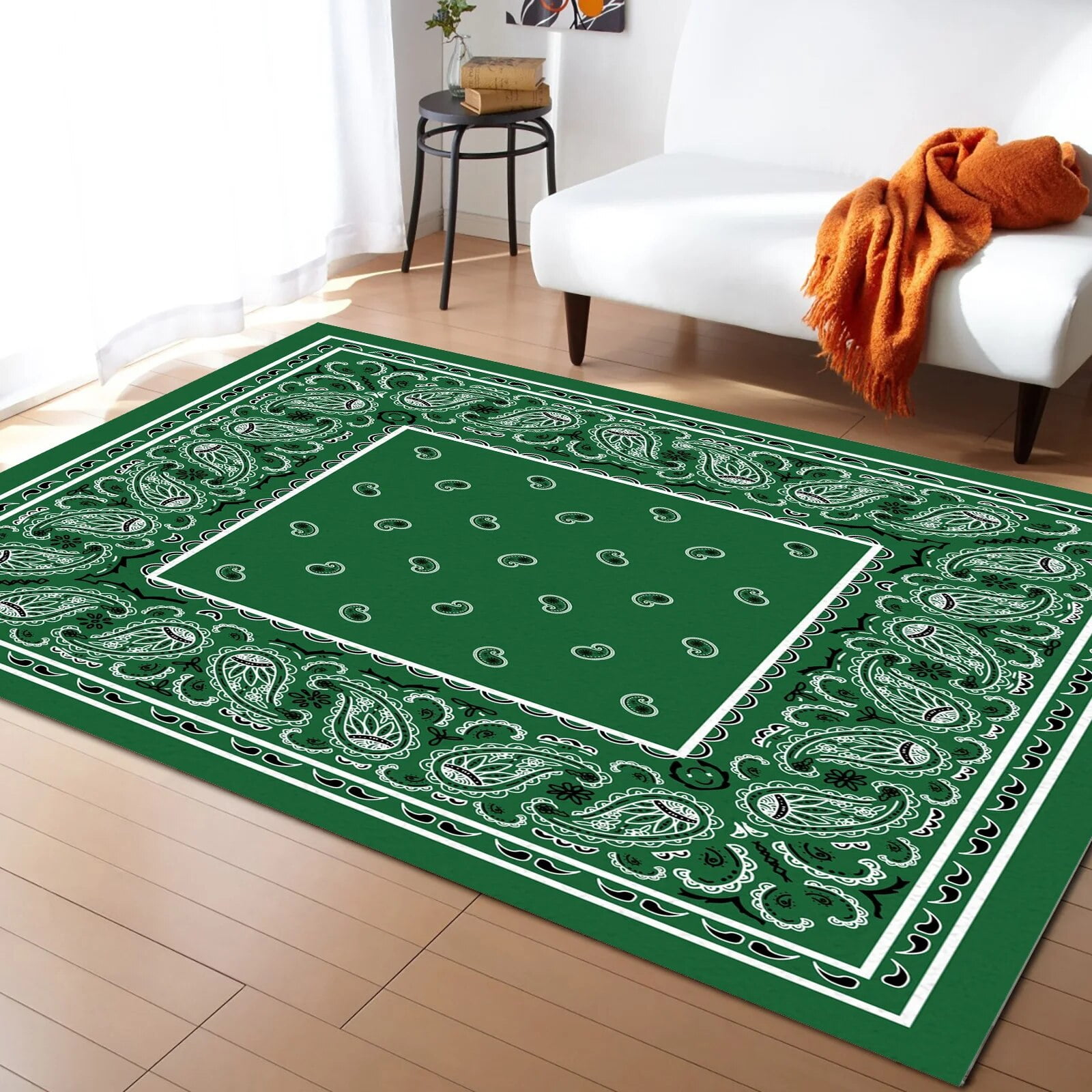 Coral velvet Bandana Pattern Rugs for Bedroom Home Carpet Living Room ...