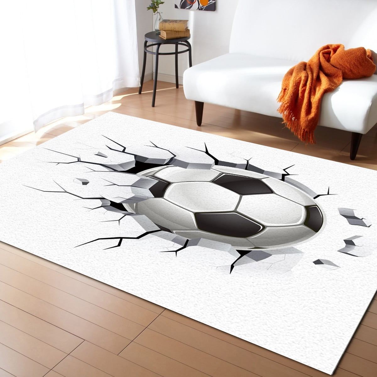 Coral velvet Football Grass Goal Carpets for Living Room Home ...