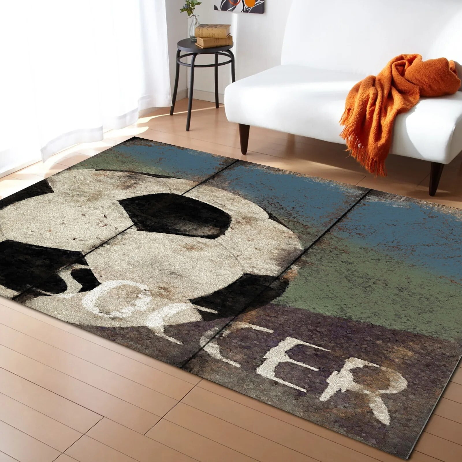 Coral velvet Football Stadium Team Uniform Strong Carpet Area Rug ...