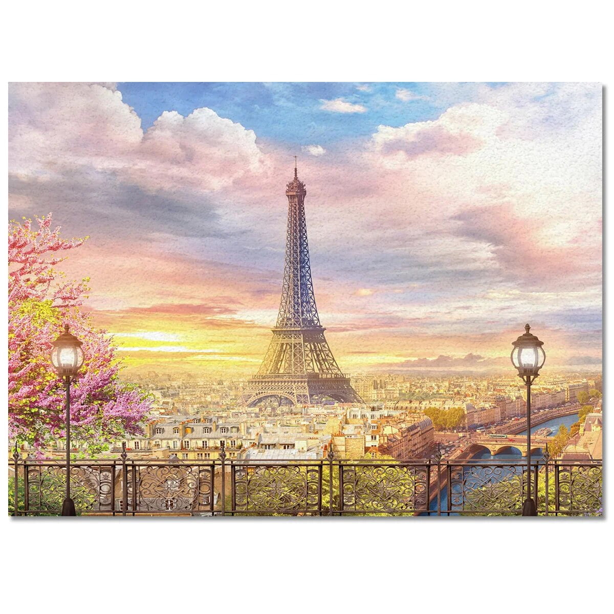 Coral velvet France Paris Eiffel Tower Carpets for Living Room Large ...