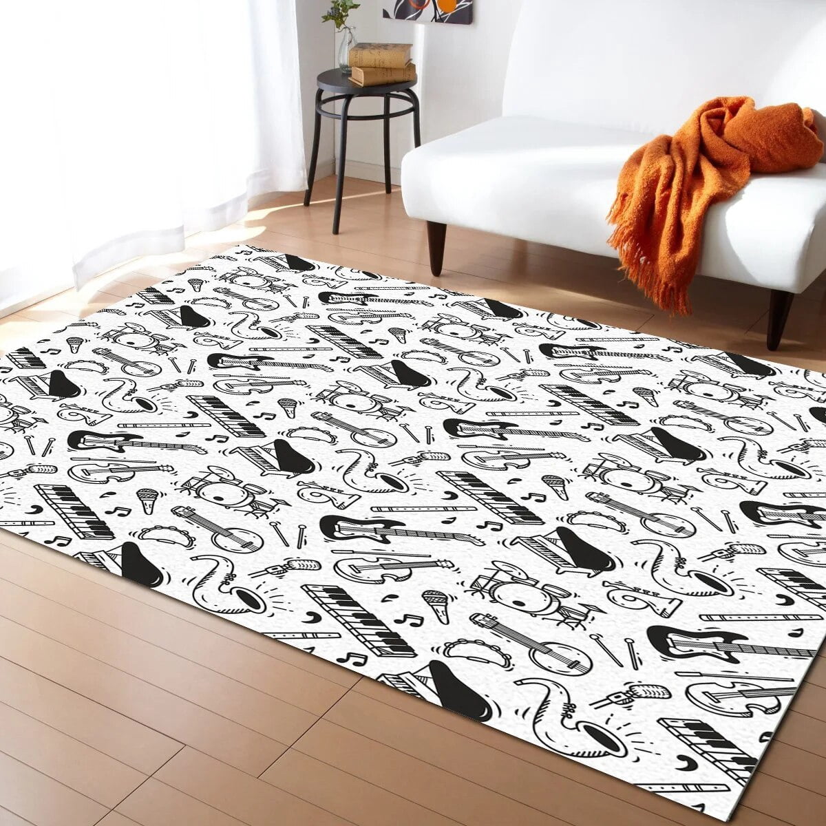 Coral velvet Jazz Drum Music Equipment Carpets for Living Room ...