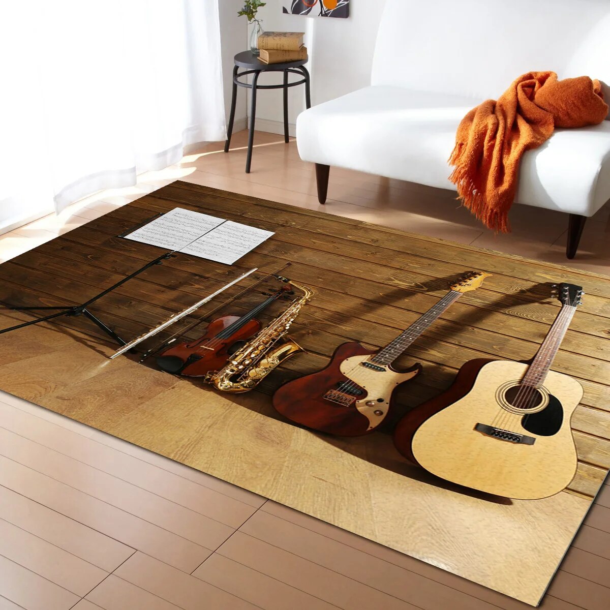 Coral velvet Jazz Drum Music Equipment Carpets for Living Room ...