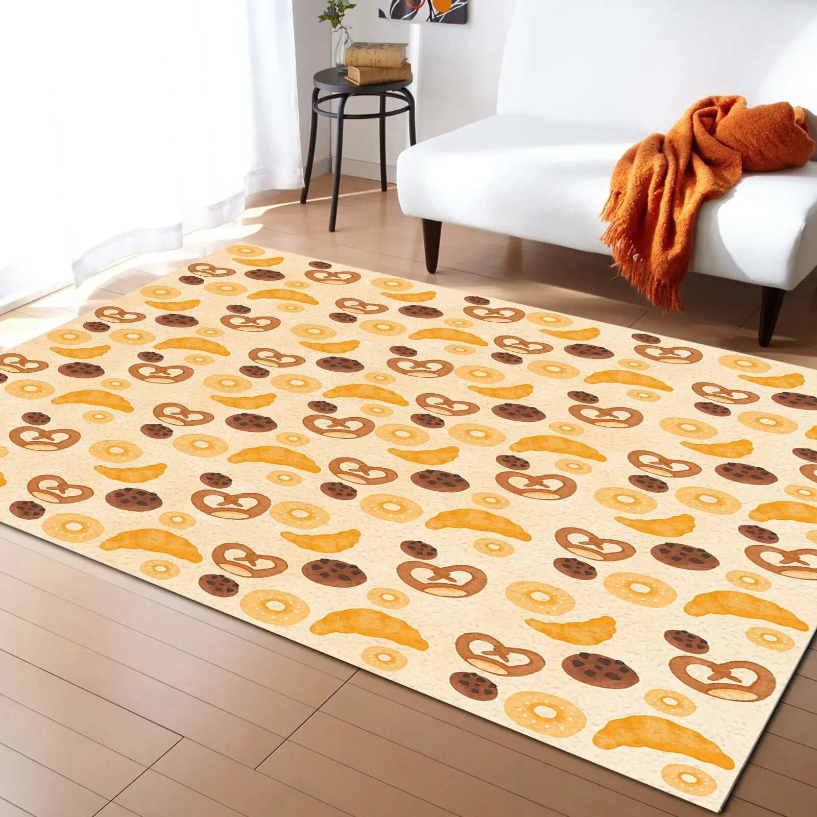 Coral velvet Kitchen Vegetables Retro Living Room Carpet Coffee Table ...