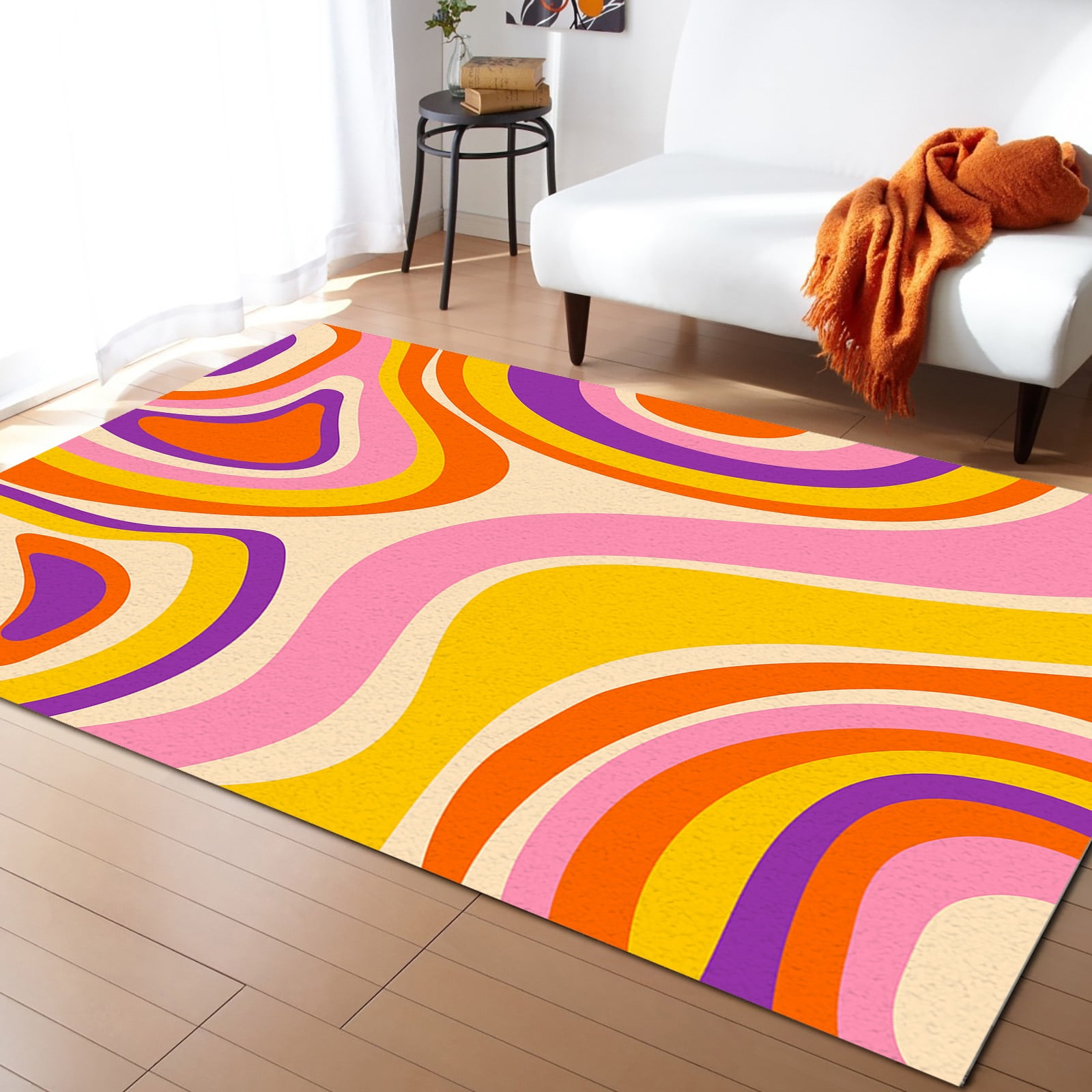 Coral velvet Marble Turquoise Living Room Floor Mat Children's Bedroom ...