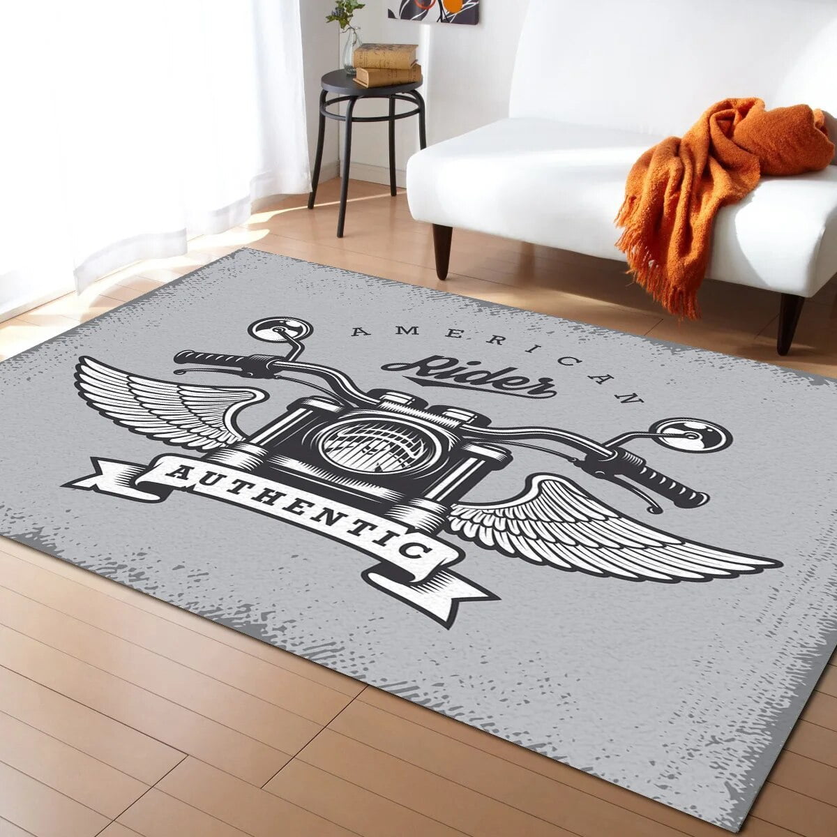 Coral velvet Motorcycle With I Love My Bike Carpets for Bed Room Modern ...
