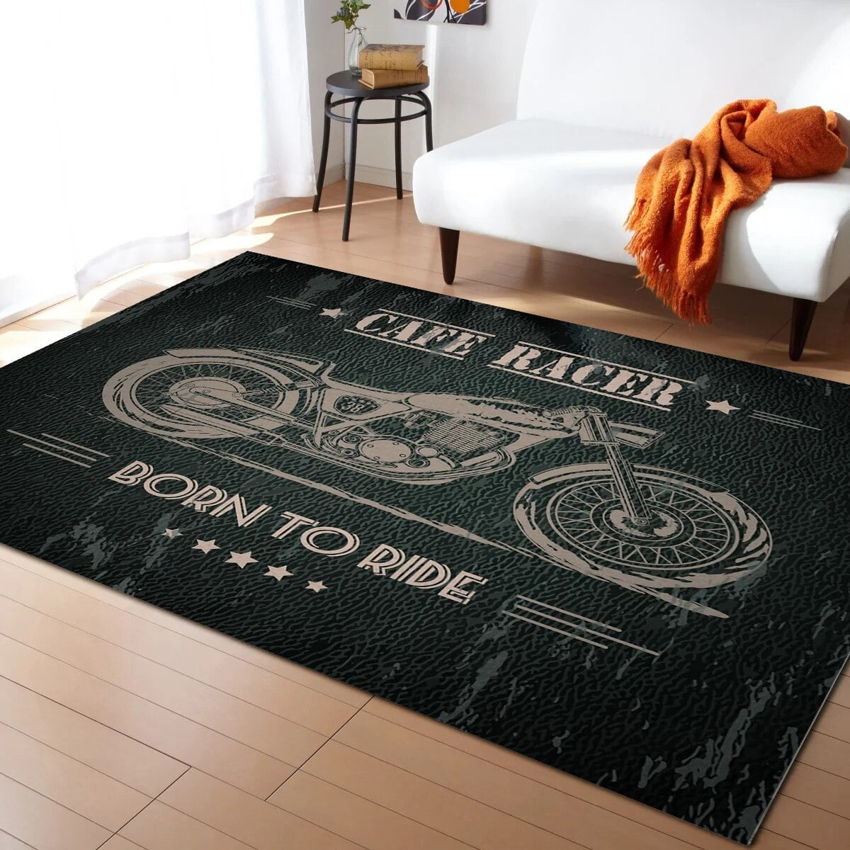 Coral velvet Motorcycle With I Love My Bike Carpets for Bed Room Modern ...