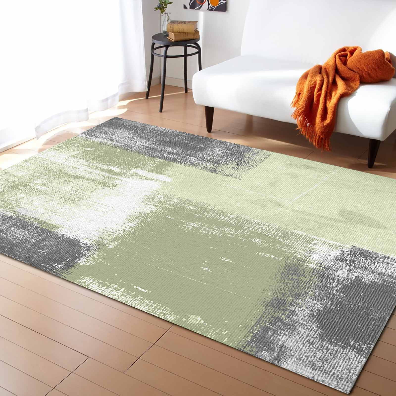 Coral velvet Oil Painting Abstract Texture Pink Carpet Area Rug ...