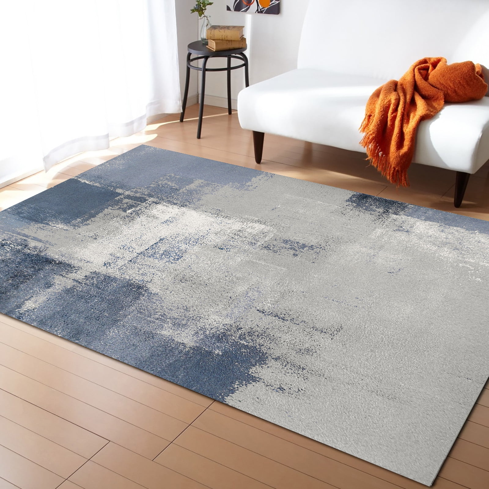 Coral velvet Oil Painting Abstract Texture Pink Carpet Area Rug ...