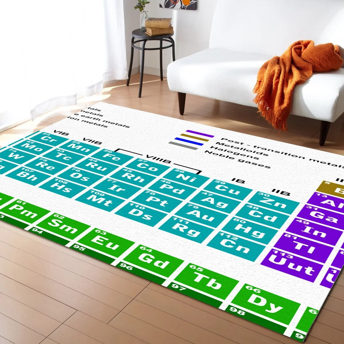 Coral velvet Periodic Table Of Chemistry Rugs for Bedroom Home Carpet ...