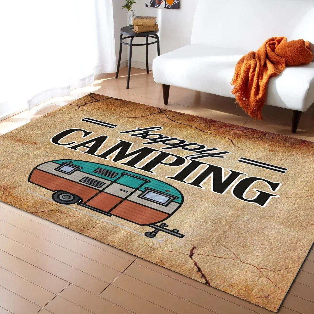 Coral velvet Red Bus London Street Scenery Rugs for Bedroom Home Carpet ...