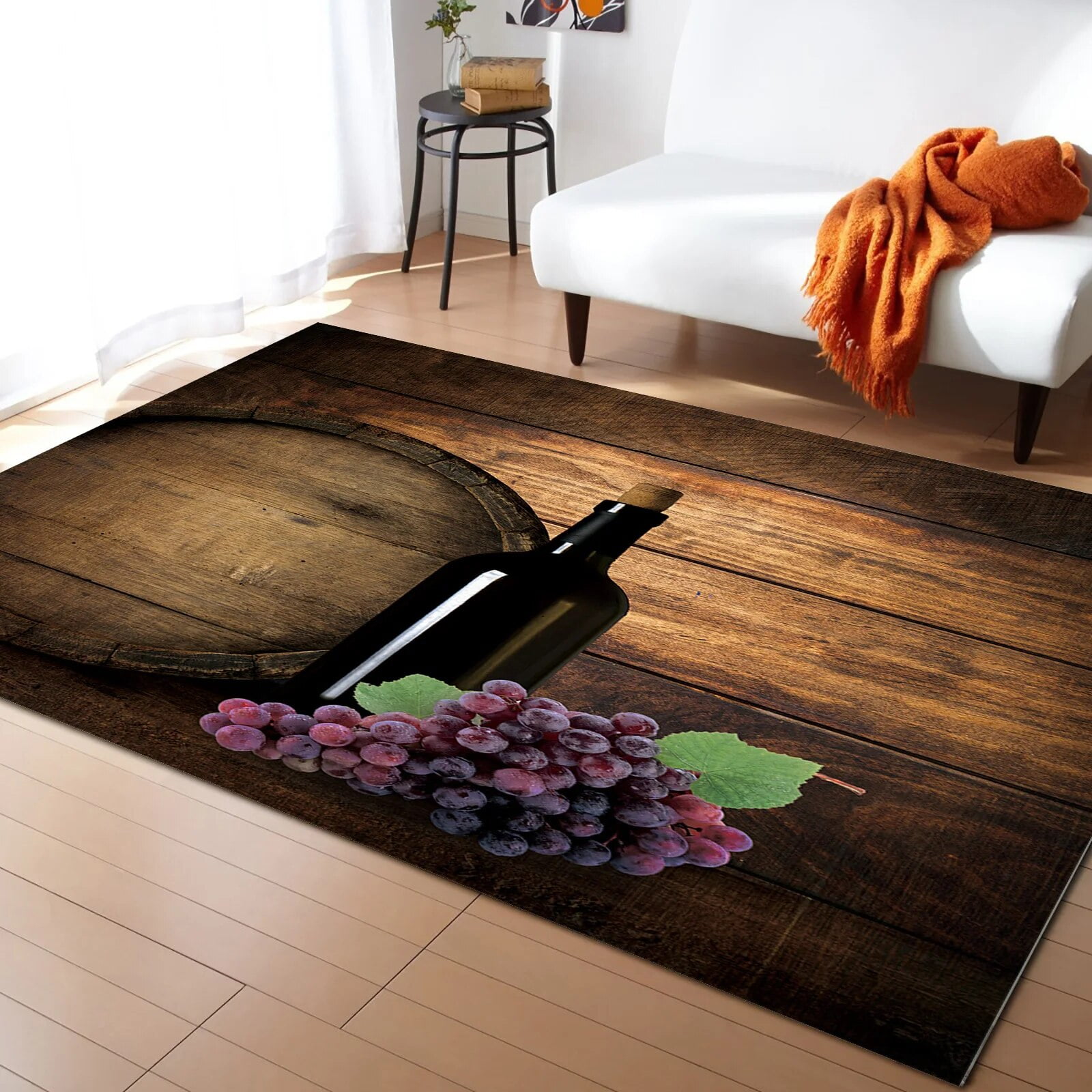 Coral velvet Red Wine Wine Fruit Retro Living Room Carpet Coffee Table ...