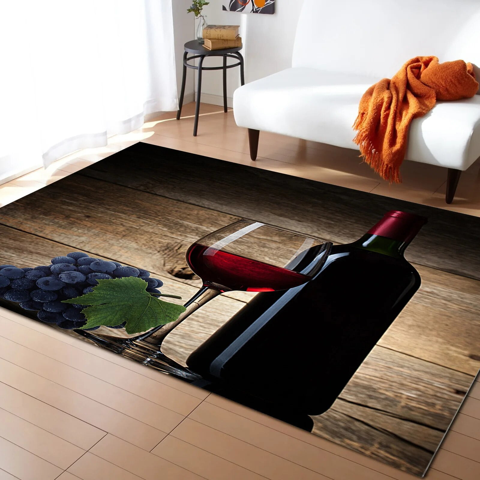 Coral velvet Red Wine Wine Fruit Retro Living Room Carpet Coffee Table ...