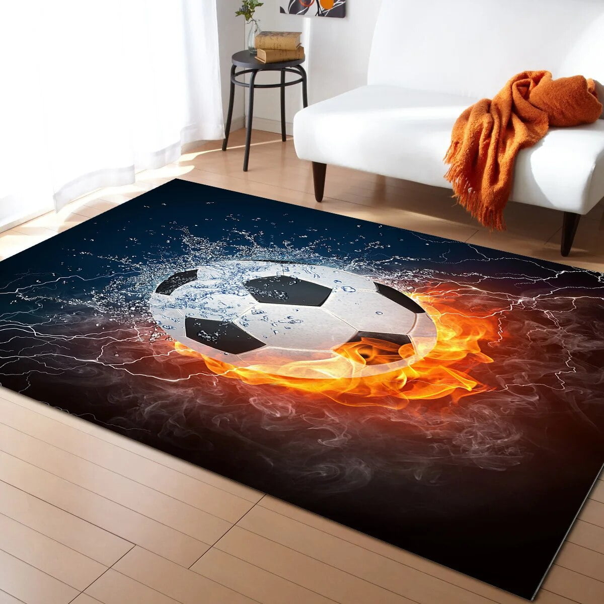 Coral velvet Soccer Football Game Carpets for Bed Room Modern Home ...