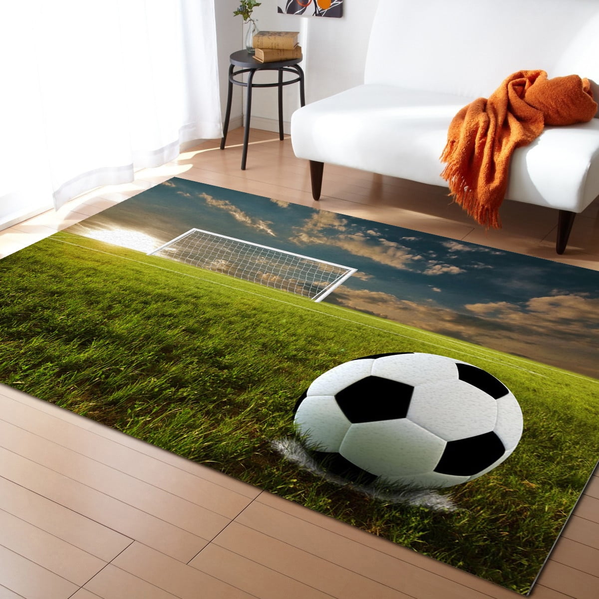 Coral velvet Soccer Football Game Carpets for Bed Room Modern Home ...