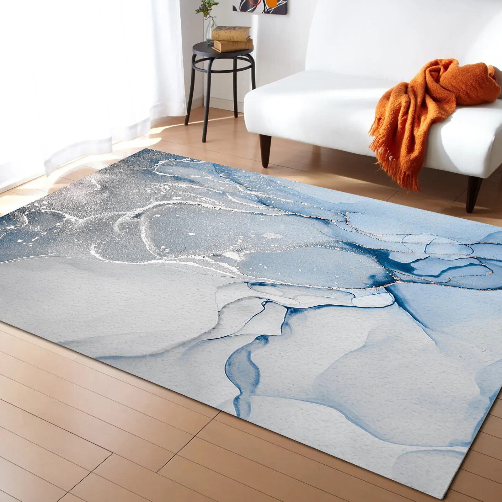 Coral velvet Turquoise Marble Lattice Texture Carpets for Living Room ...