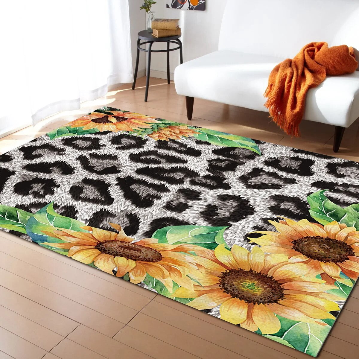 Coral velvet Zebra Animal Print Black and White Carpet for Living Room ...