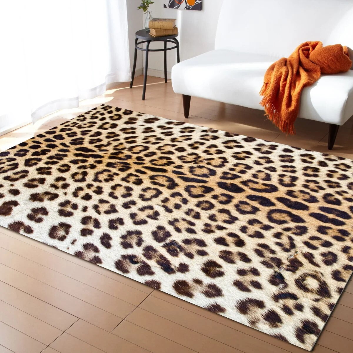 Coral velvet Zebra Animal Print Black and White Carpet for Living Room ...
