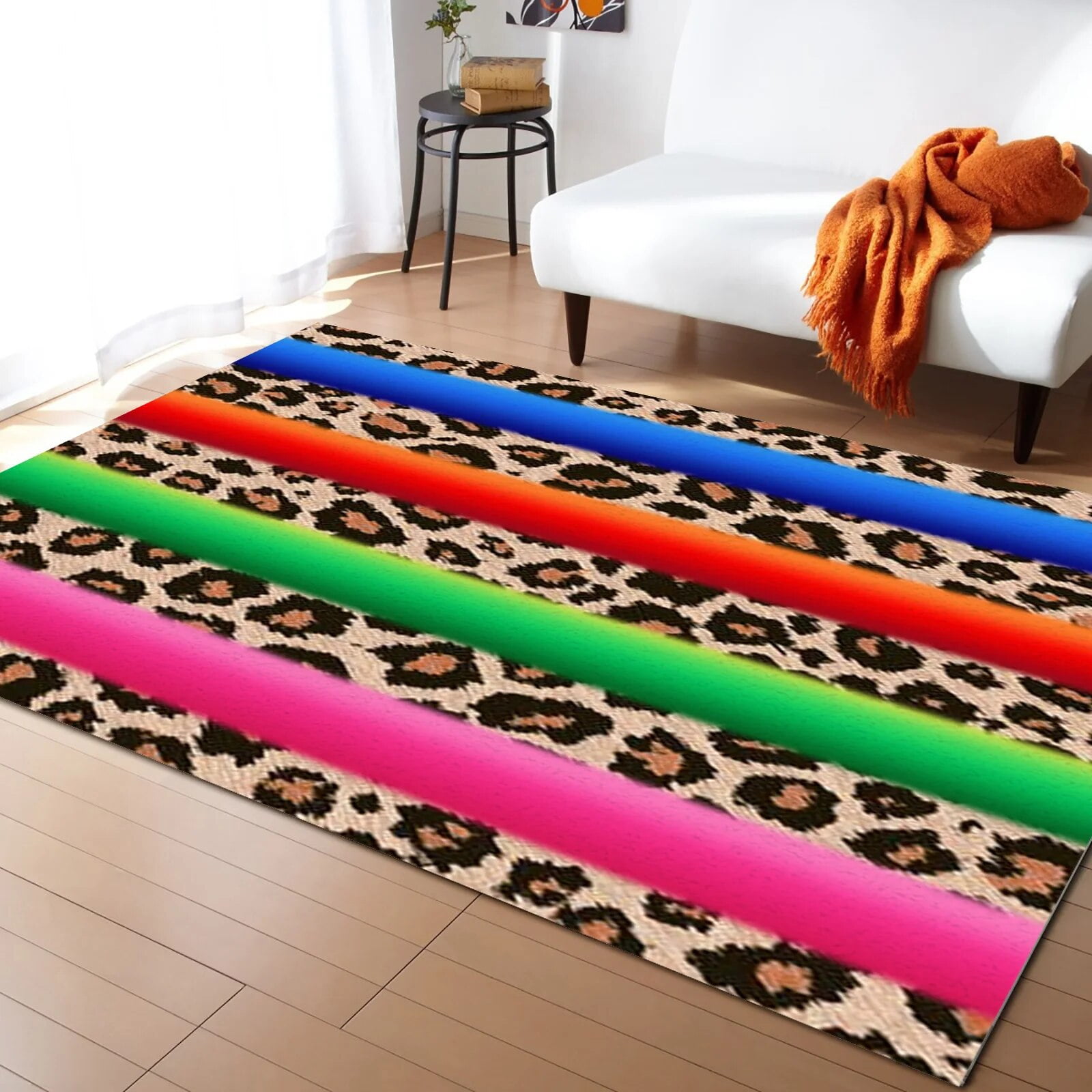 Coral velvet Zebra Animal Print Black and White Carpet for Living Room ...