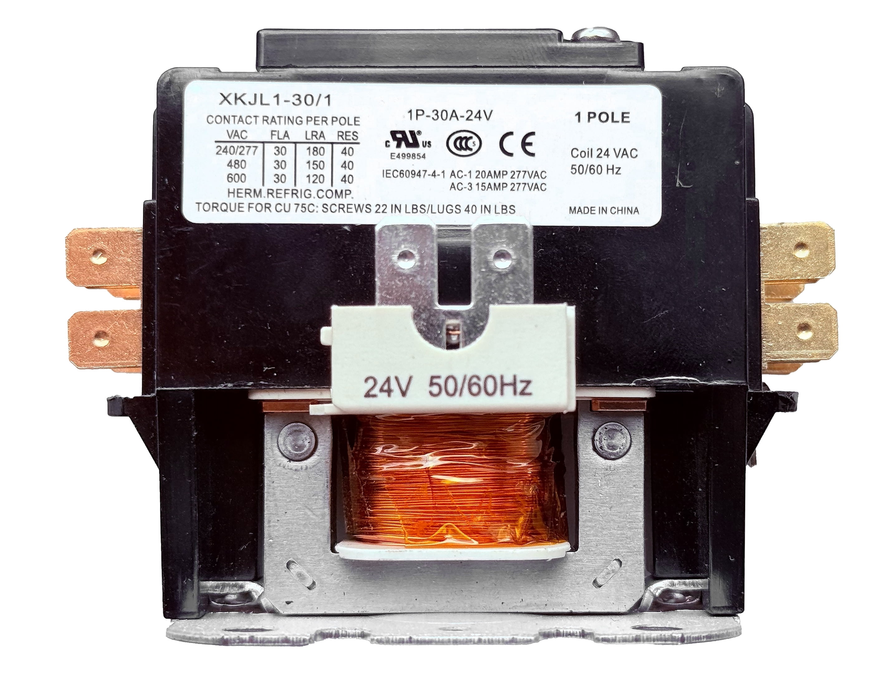 CoralVolt 1/1.5 Pole 30A HVAC Contactor | Multi-Pole AC Contactor UL ...