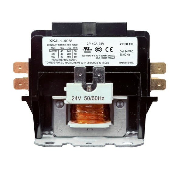 CoralVolt 2-Pole 30A HVAC Contactor | Air Conditioner Contactor UL ...