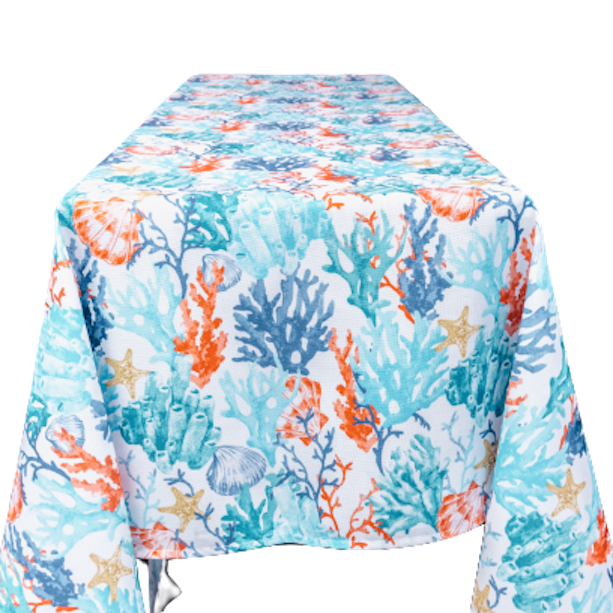 Coralee Ocean Coral Heavyweight Indoor Outdoor Stain/Liquid Resistant ...