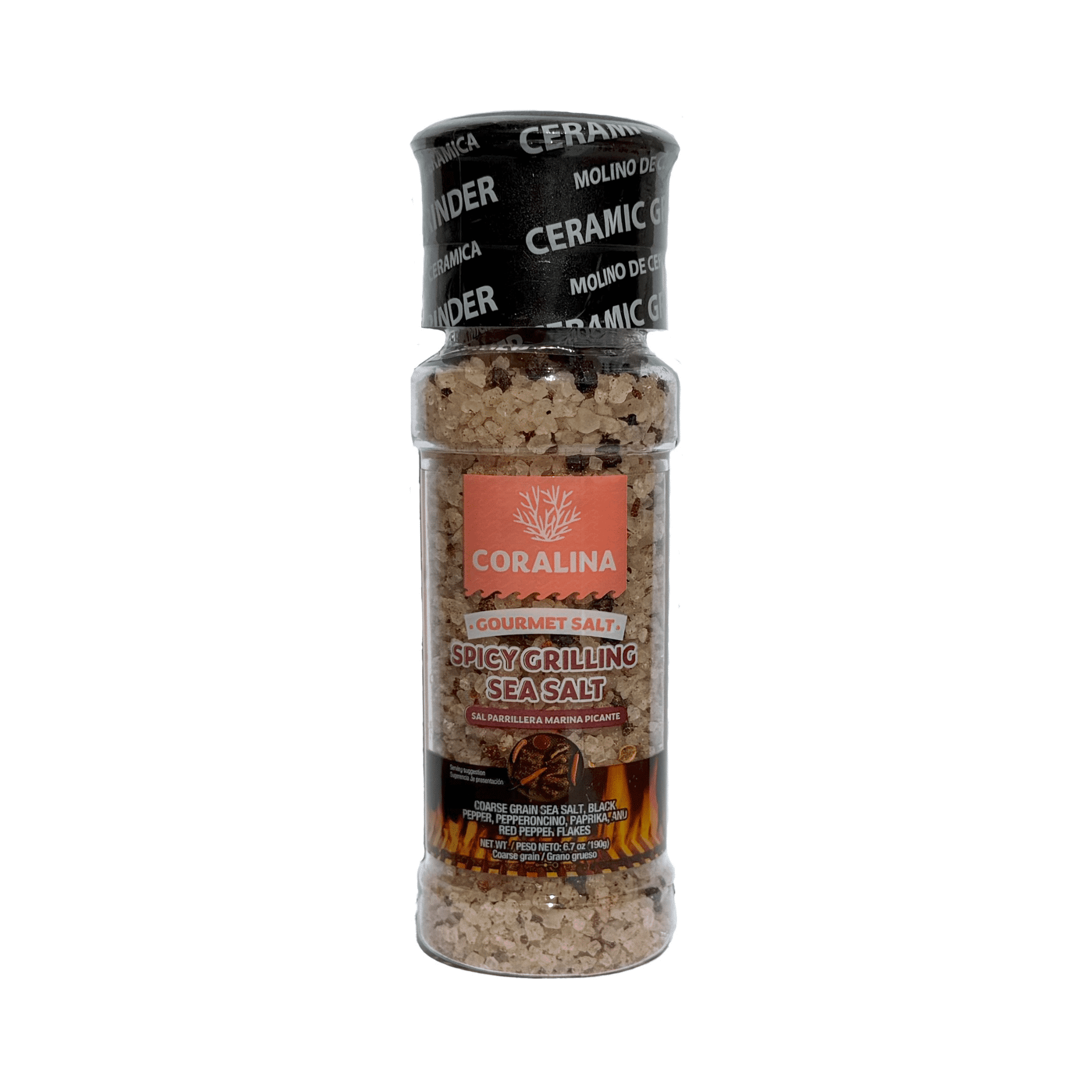 Coralina Spicy Grilling Sea Salt – Smoky and Spicy Blend with Chili and ...