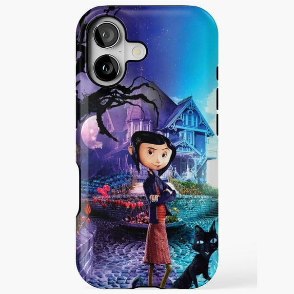 Coraline 2 Creepy Gothic Cartoon Phone Case for iPhone 17 16 15 14 13 ...