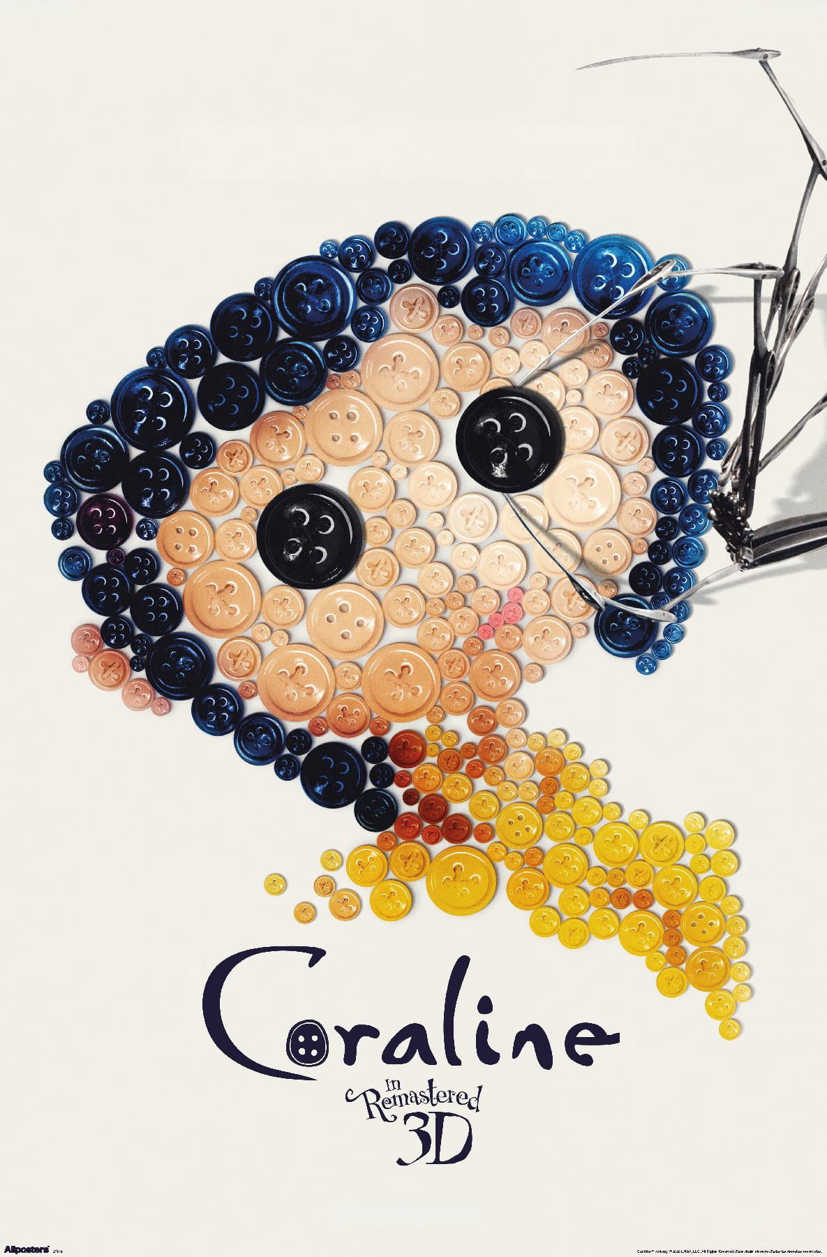 Coraline (2009) - Buttons One Sheet Wall Poster, 14.725" x 22.375 ...