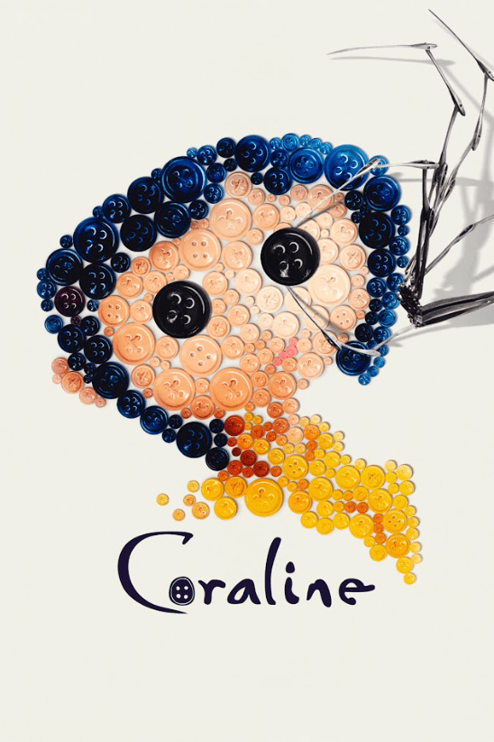 Coraline 2009 Poster 24x36 - Dark Fantasy Animated Film Neil Gaiman ...