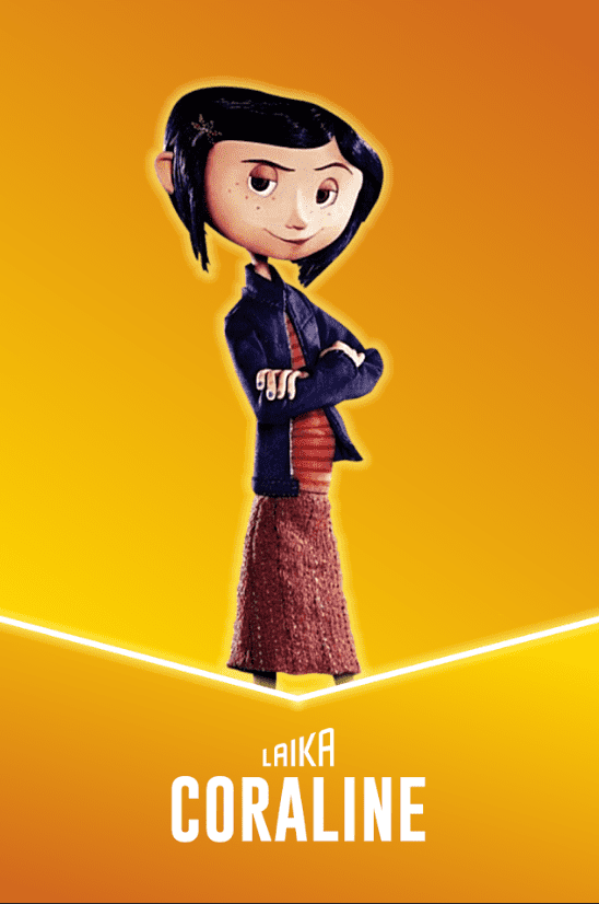 Coraline 2009 Poster 24x36 - Dark Fantasy, Stop-Motion Animation, Neil ...