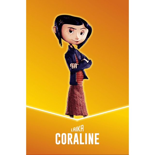 Coraline 2009 Poster 24x36 - Dark Fantasy, Stop-Motion Animation, Neil ...