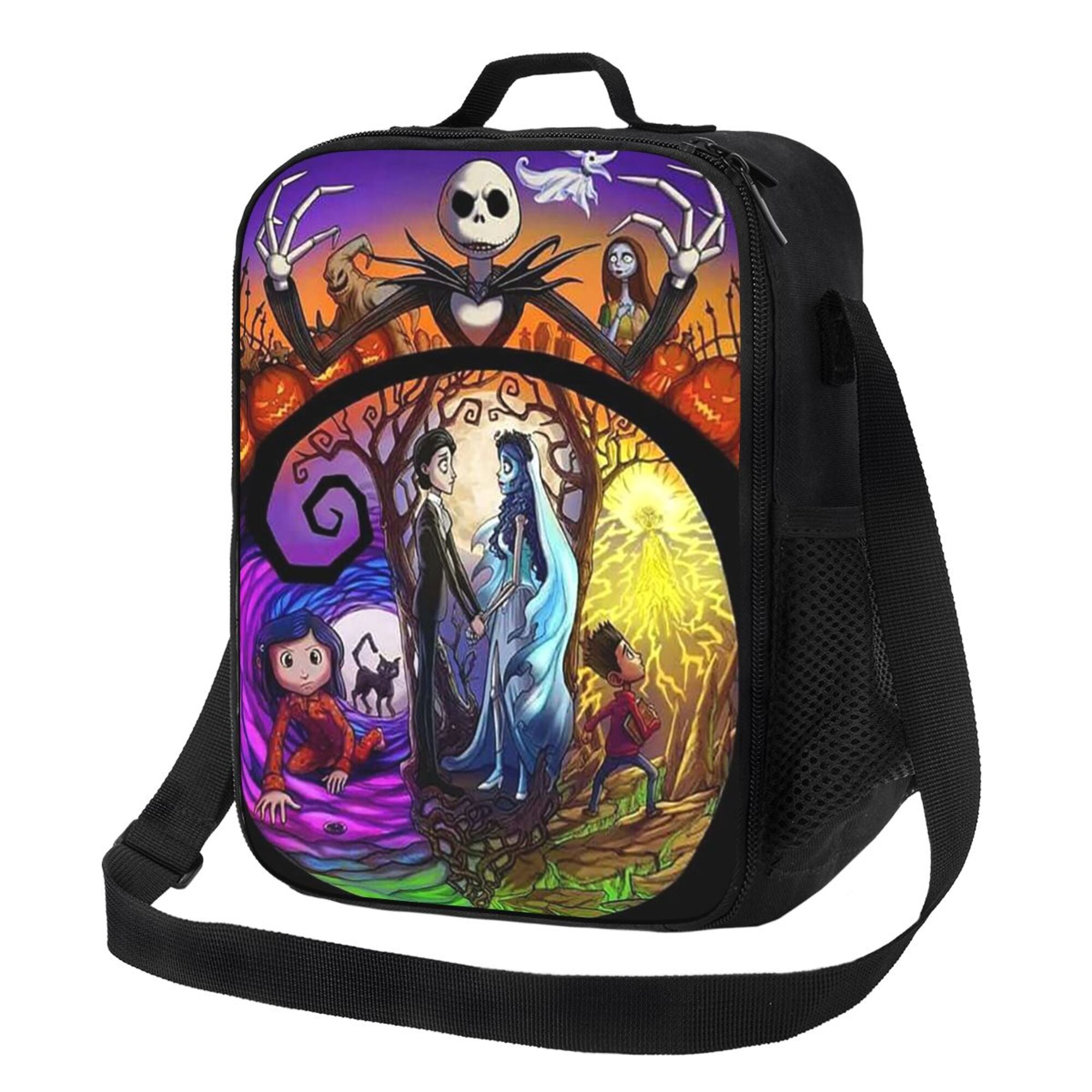 Coraline And Corpse Bride Lunch Bag Portable Tote Bag Insulated Lunch ...
