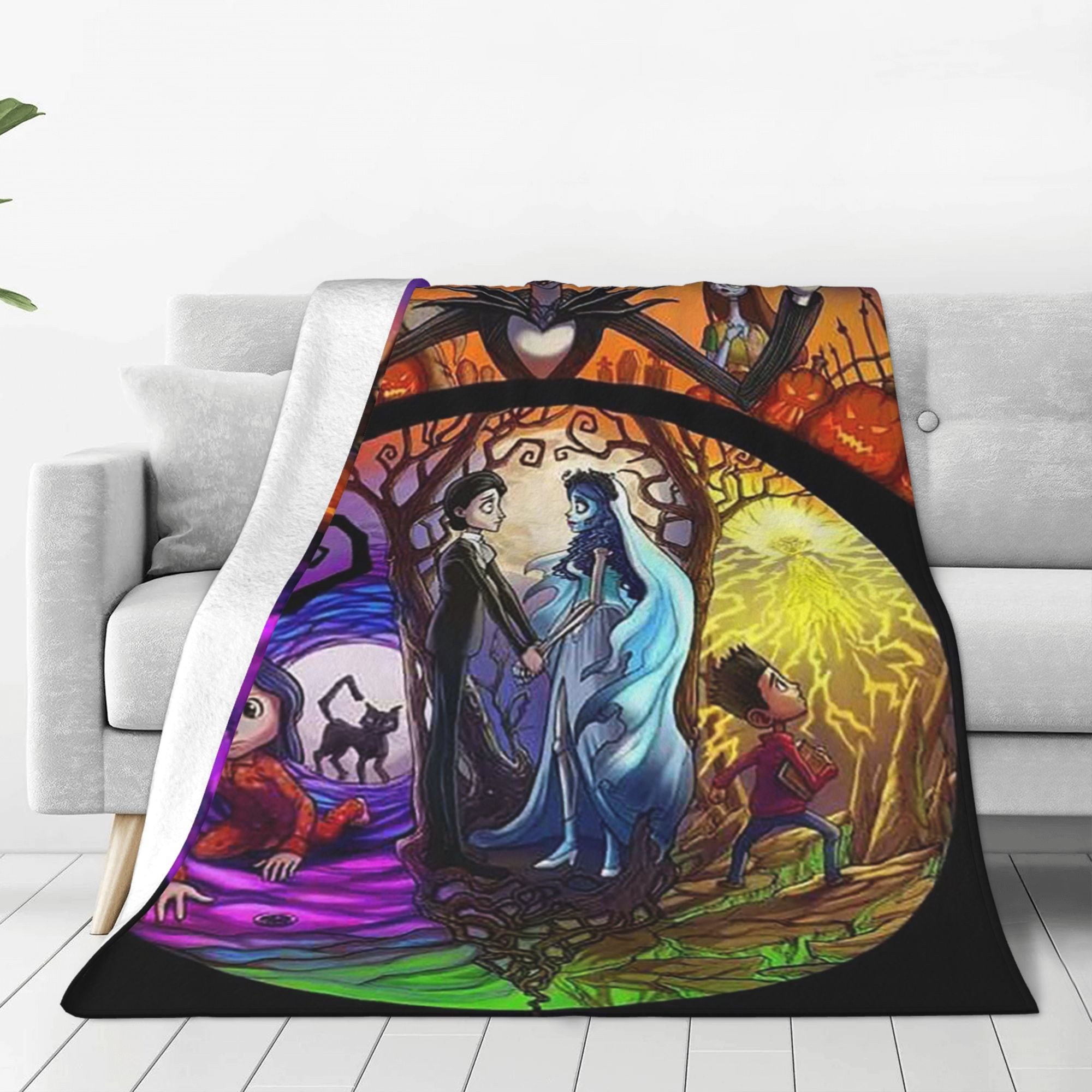Coraline And Corpse Bride Soft Lightweight Bed Blankets Plush Fuzzy ...