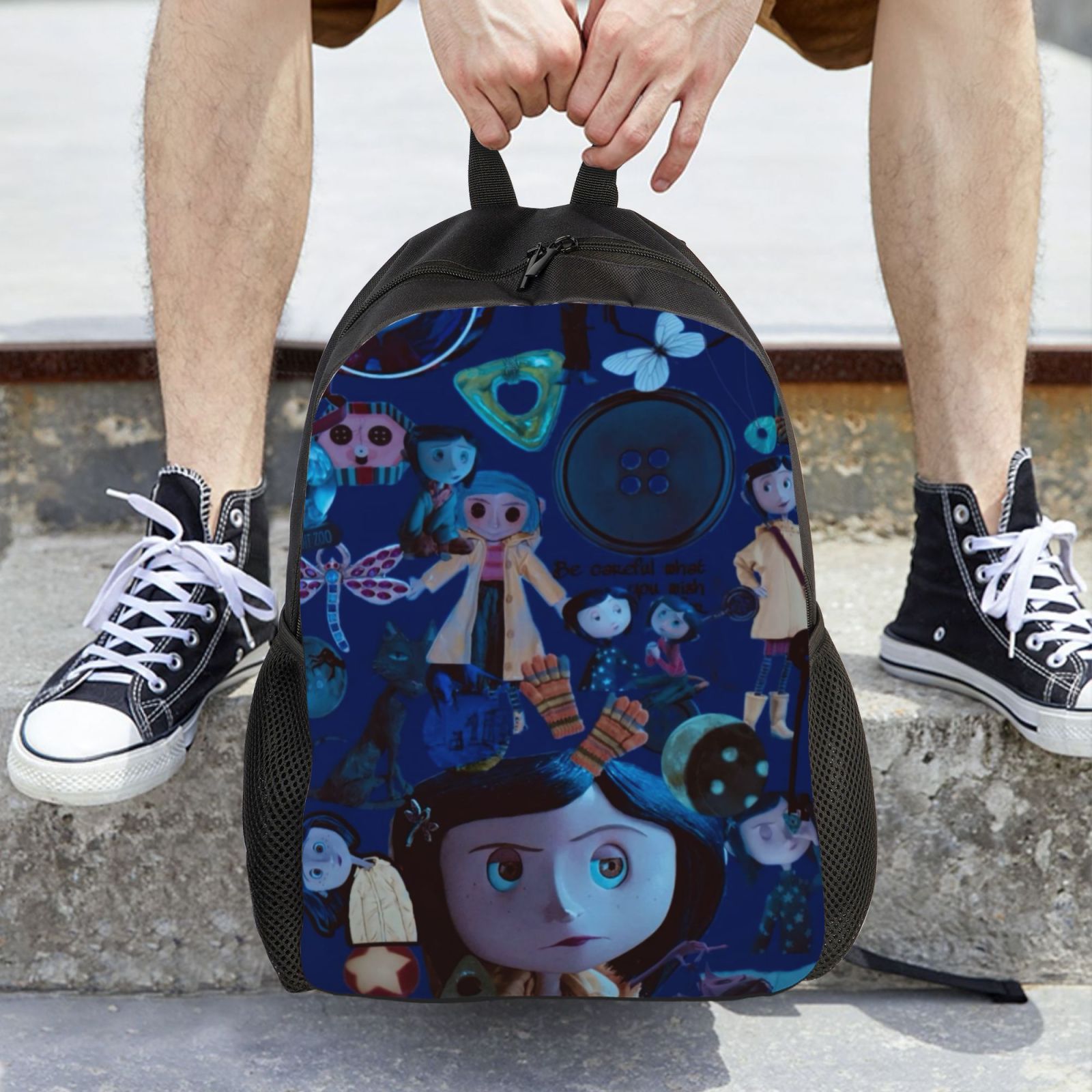 Coraline Anime Backpack Travel Bag 3d Printing Casual Daypack ...